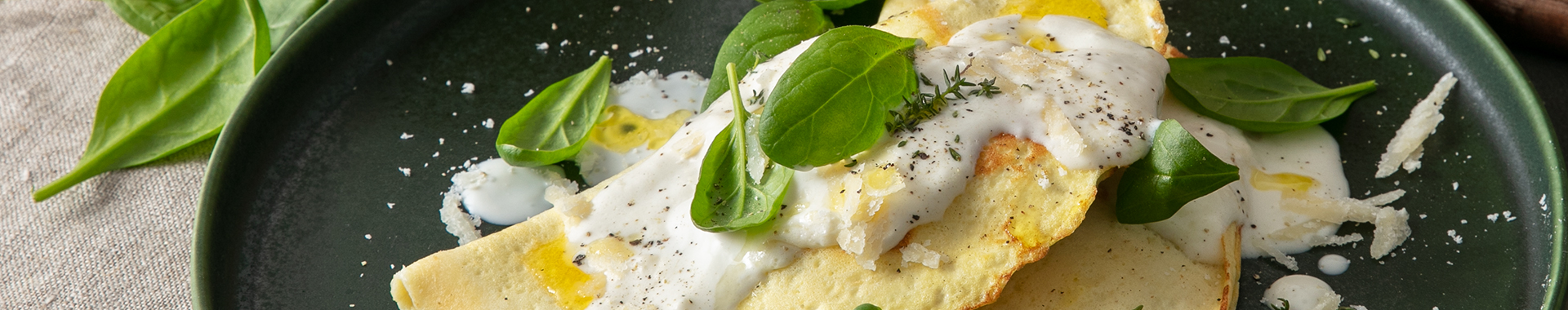 Spinach, ricotta and Grana Padano Riserva crêpes - Grana Padano